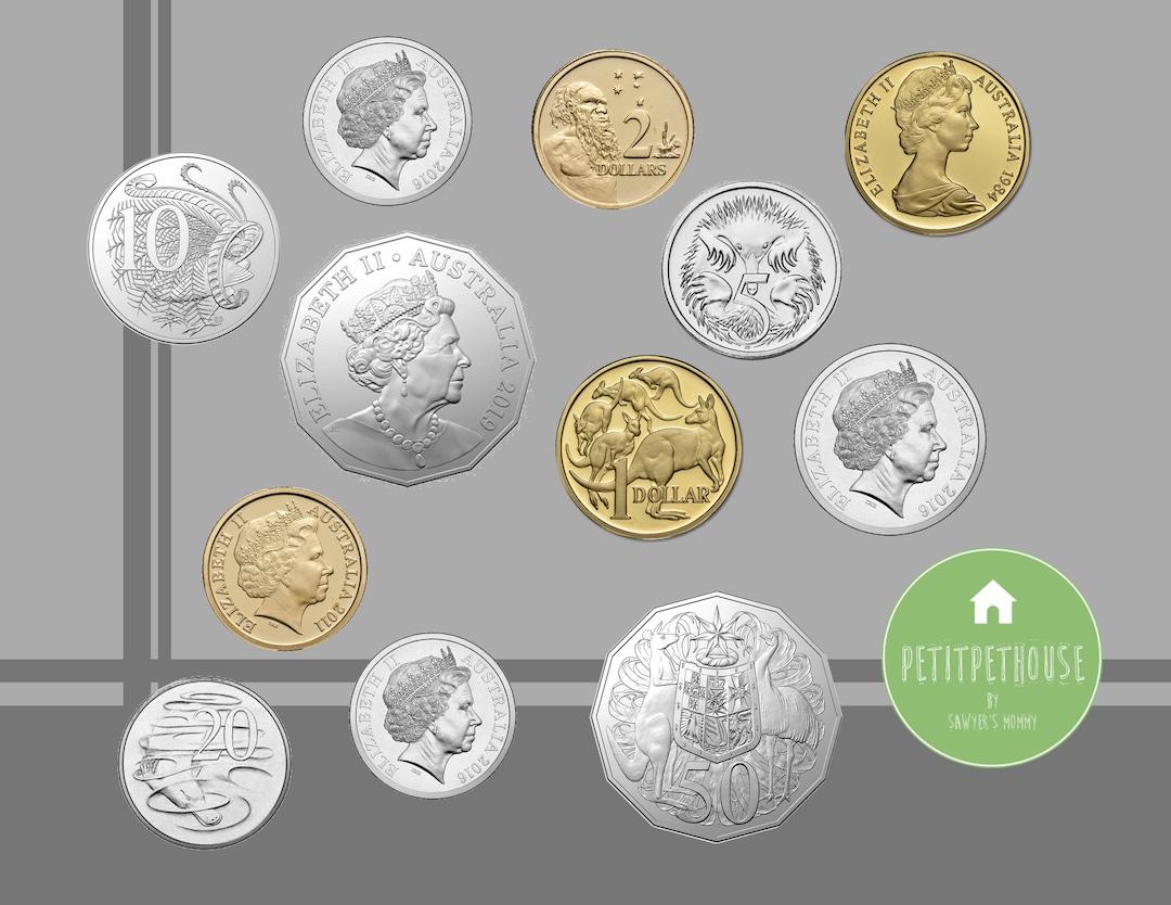 Printable Australian AUD Money Coins (double Side) for Kids | Pretend ...