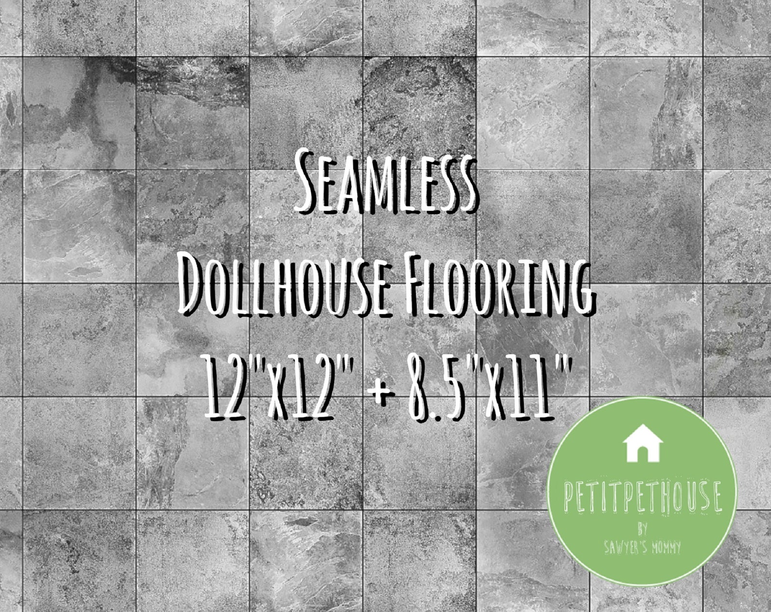 Printable Seamless Dark Grey Marble Ceramic Tiles Miniature | Etsy