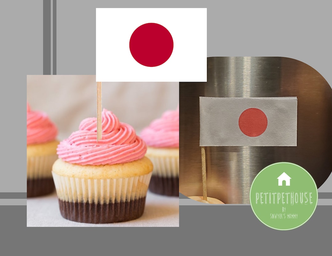 Printable Mini Japanese Flag for Toothpick | Cupcake | Fruits ...