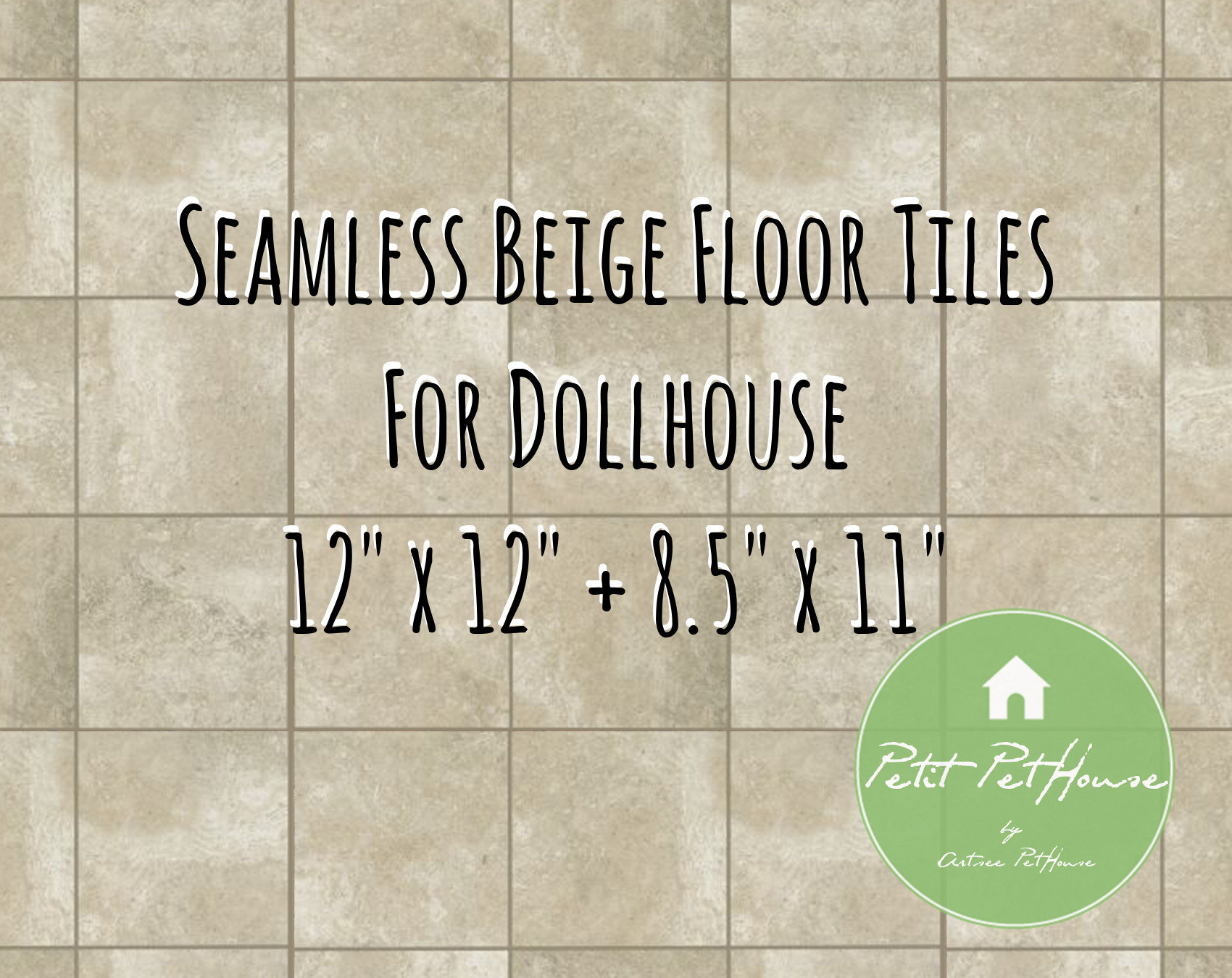 Printable Seamless Floor Tiles Dollhouse Flooring/wallpaper - 12