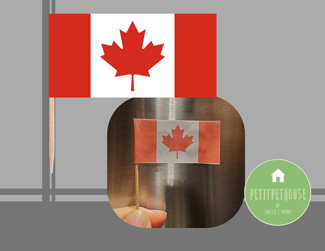 Printable Mini Canadian Flag for Toothpick | Cupcake | Fruits ...