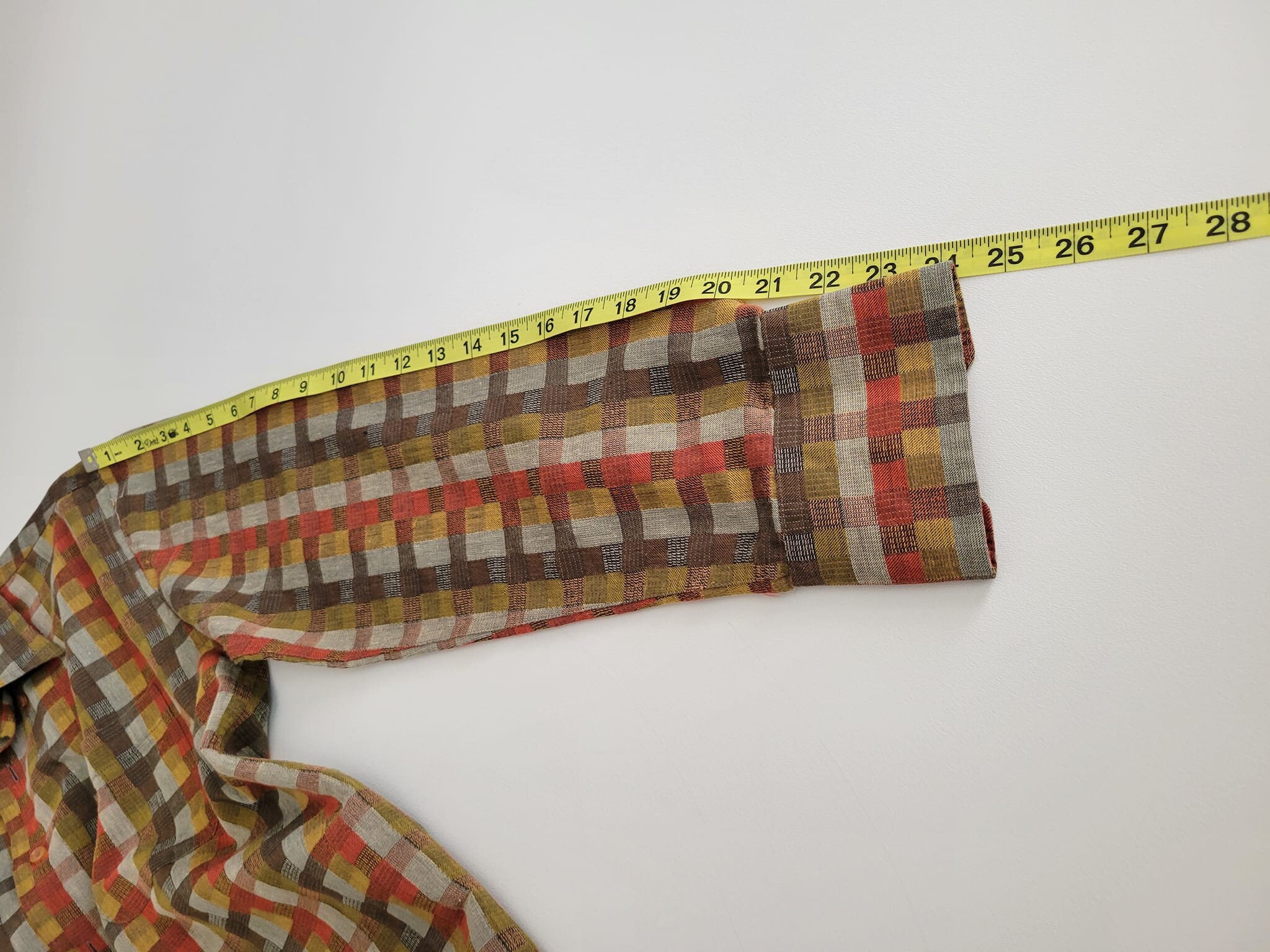 Vintage Norm Thompson Long Sleeve Checkered Pattern Shirt Size Medium ...