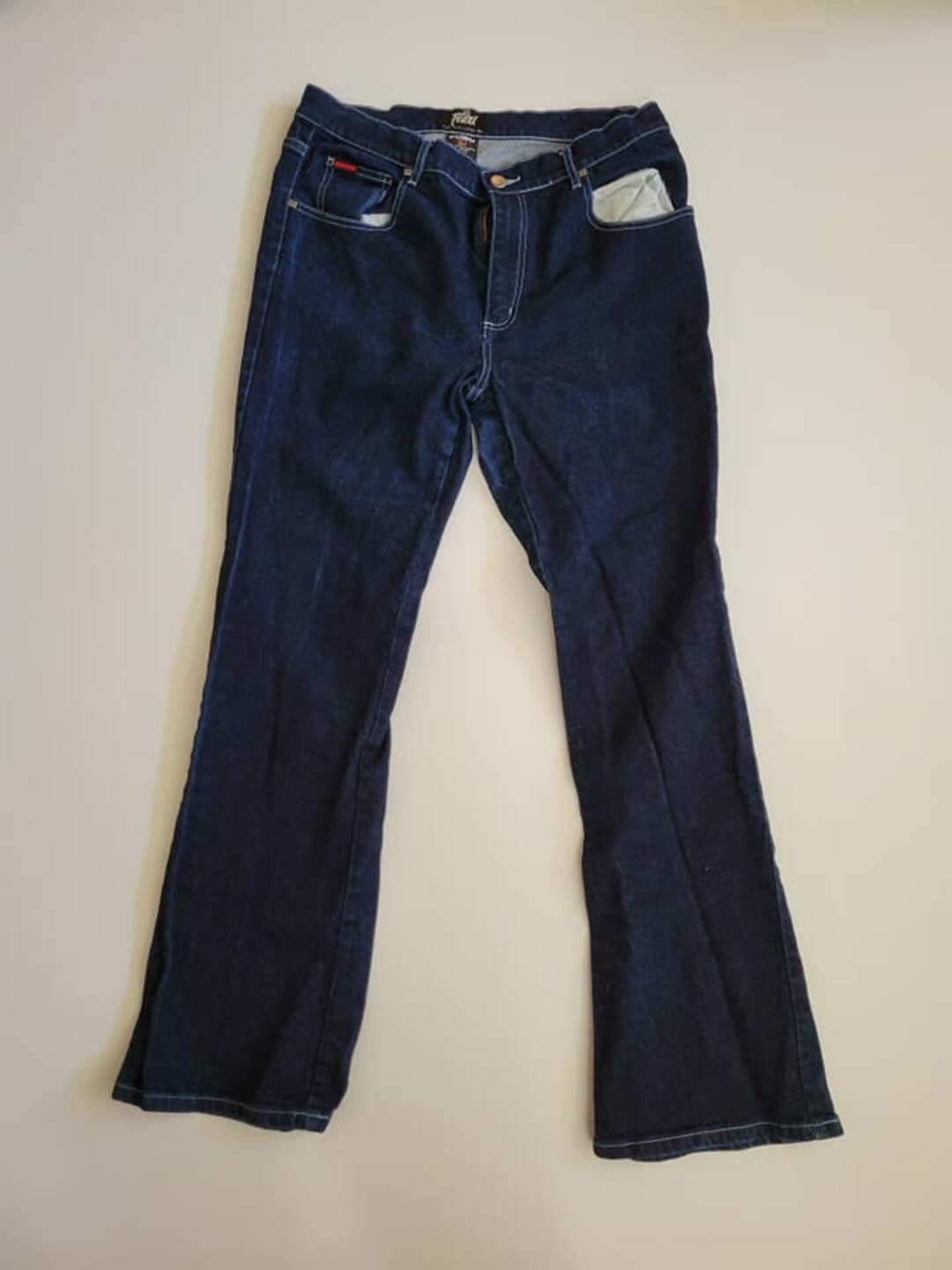 Vintage FUBU Jeans Dark Wash Flare Denim W11/12 Made in Hong Kong 1990s ...