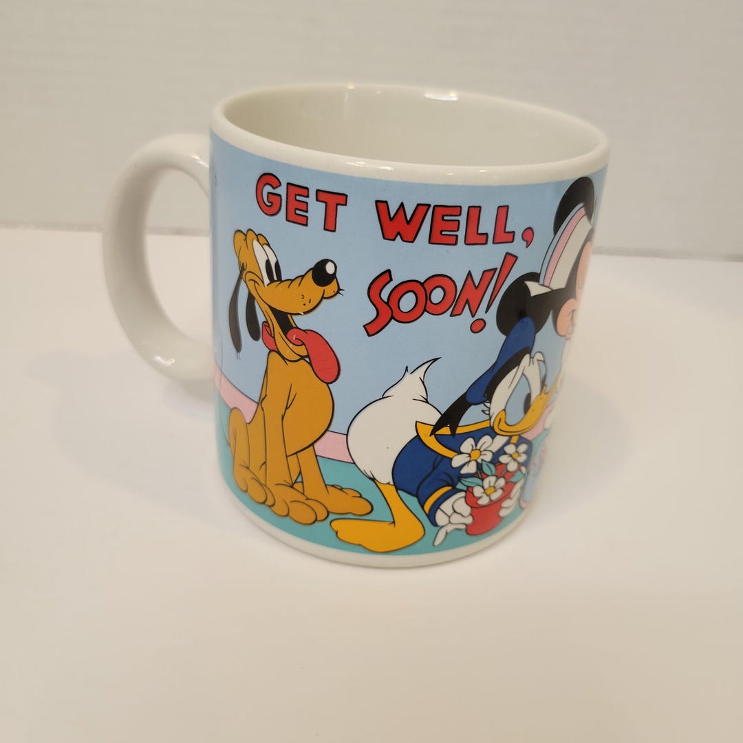 Vintage Applause Disney Get Well Soon Mug Pluto Donald Minnie Mickey - Etsy