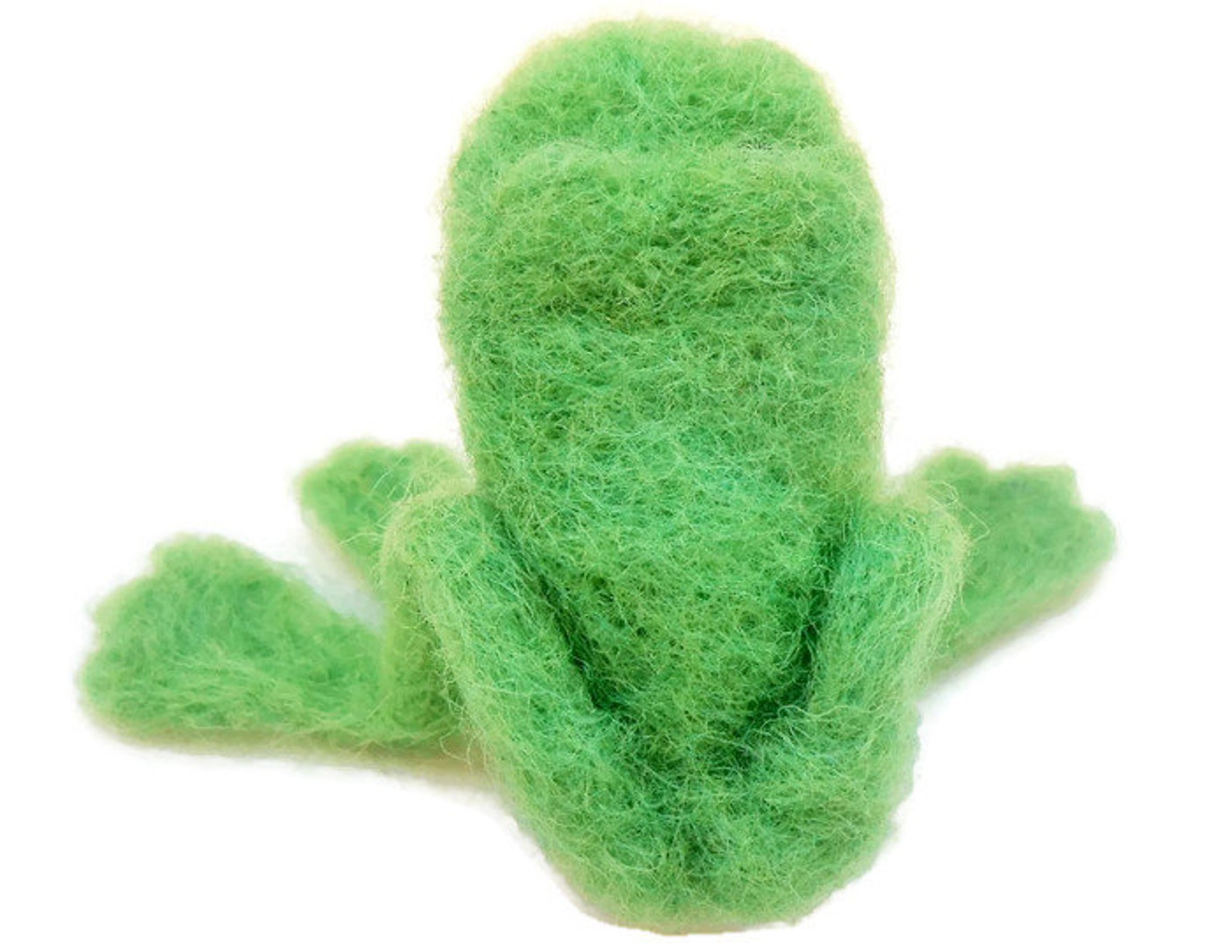 Green Frog Needle Felt, Needle Felted Frog, Happy Frog, Plush Frog Toy ...