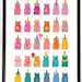 Pink Rainbow Gummy Bears, Digital Download, Printable, Print, Wall Art ...