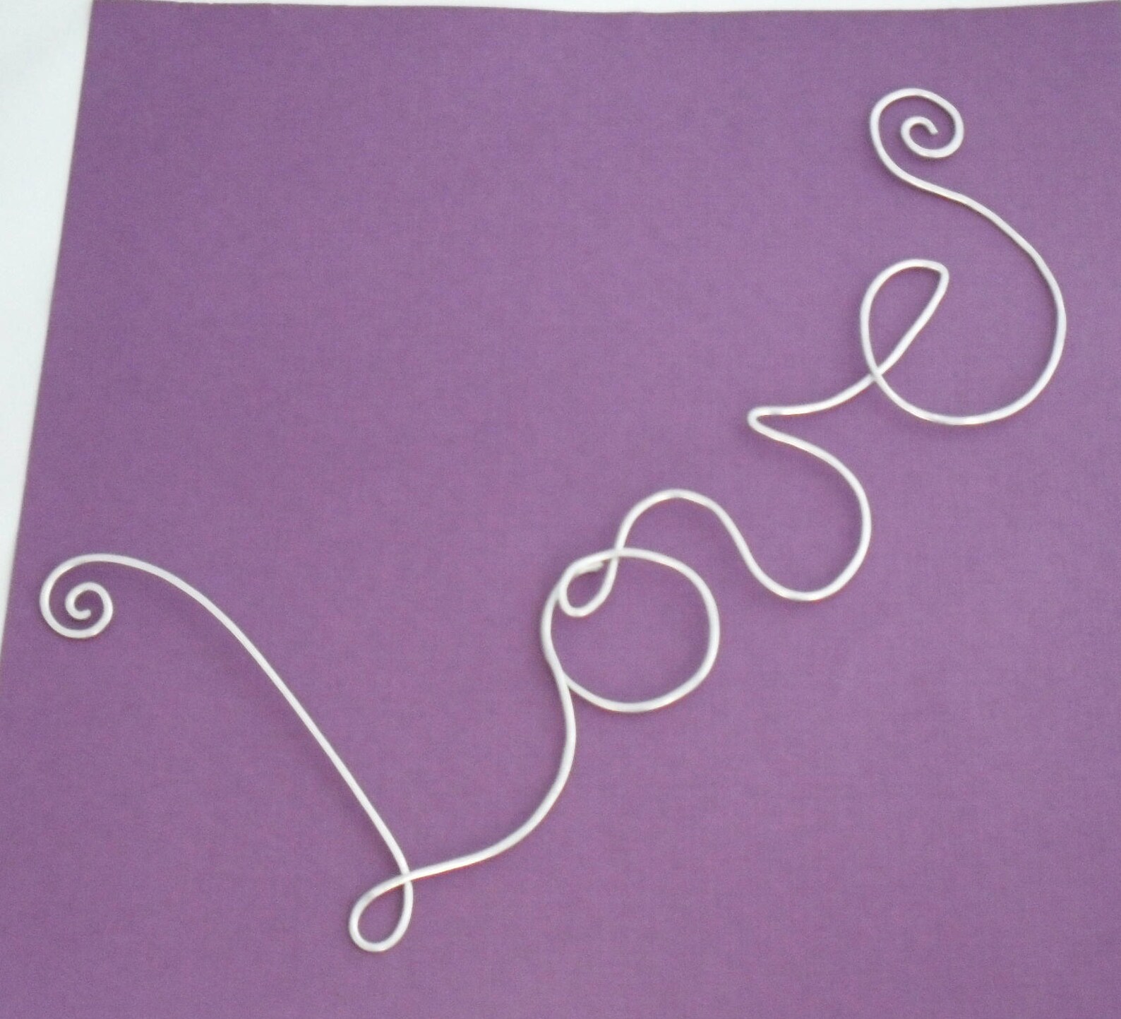 Custom Sign Wire Lettering Copper Silver Name Home Decor Party | Etsy