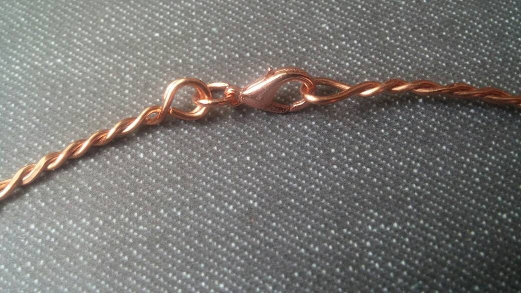 Treble Clef Music Note Pendant in Copper With Hand Twisted | Etsy