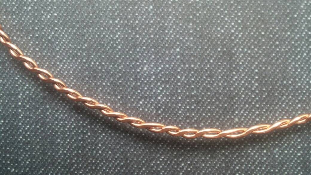 Treble Clef Music Note Pendant in Copper With Hand Twisted | Etsy