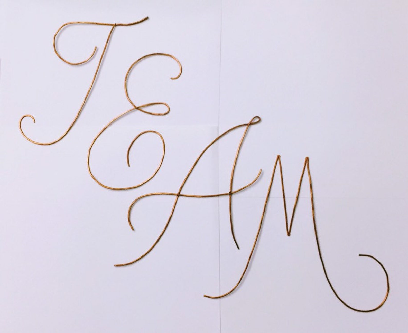 Capital Wire Cursive Letters Wedding Lettering Sign Nursery - Etsy