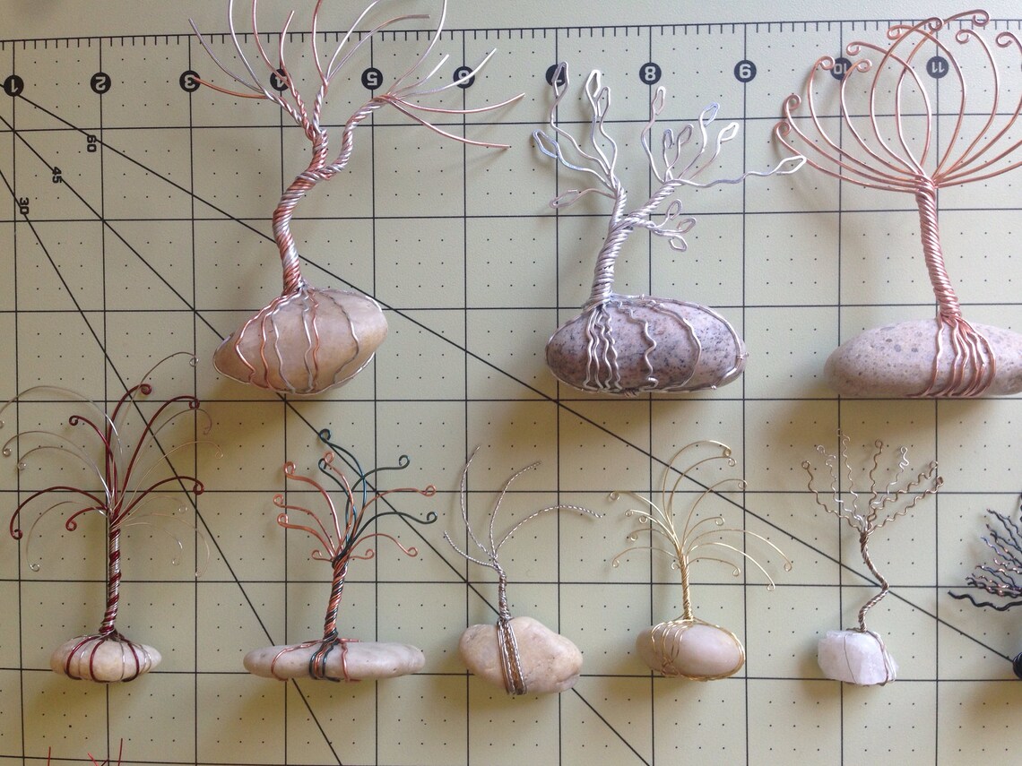 Tree Garden Art Wire Forest Sculptures by Sandman Metals | Etsy