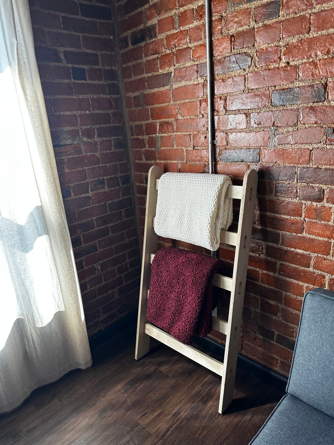 Rustic Blanket Ladder Quilt Storage Housewarming Gift - Etsy