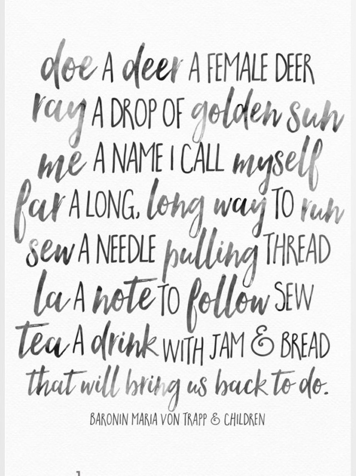 Doe Ray Me "teach Us to Sing" by Maria Von Trapp From Sound of Music ...