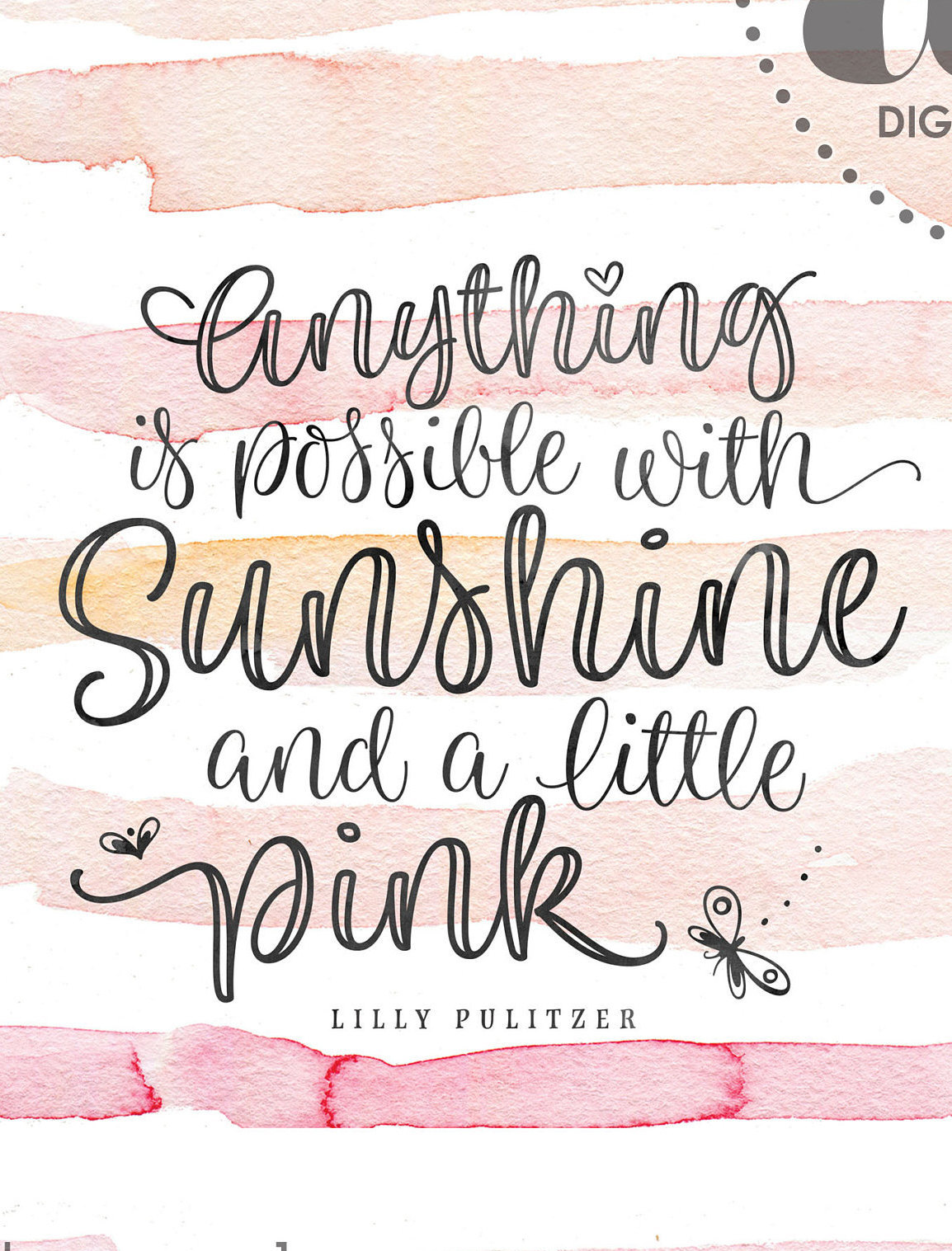 Anything is Possible With Sunshine and a Little Pink Lily - Etsy