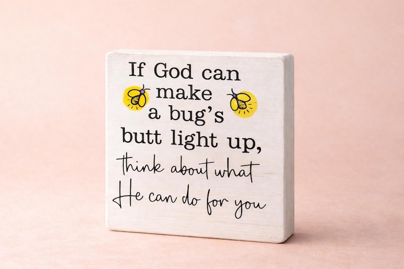 Hand Painted Wooden Block Sign | Funny Christian Gift, Home Decor - Etsy