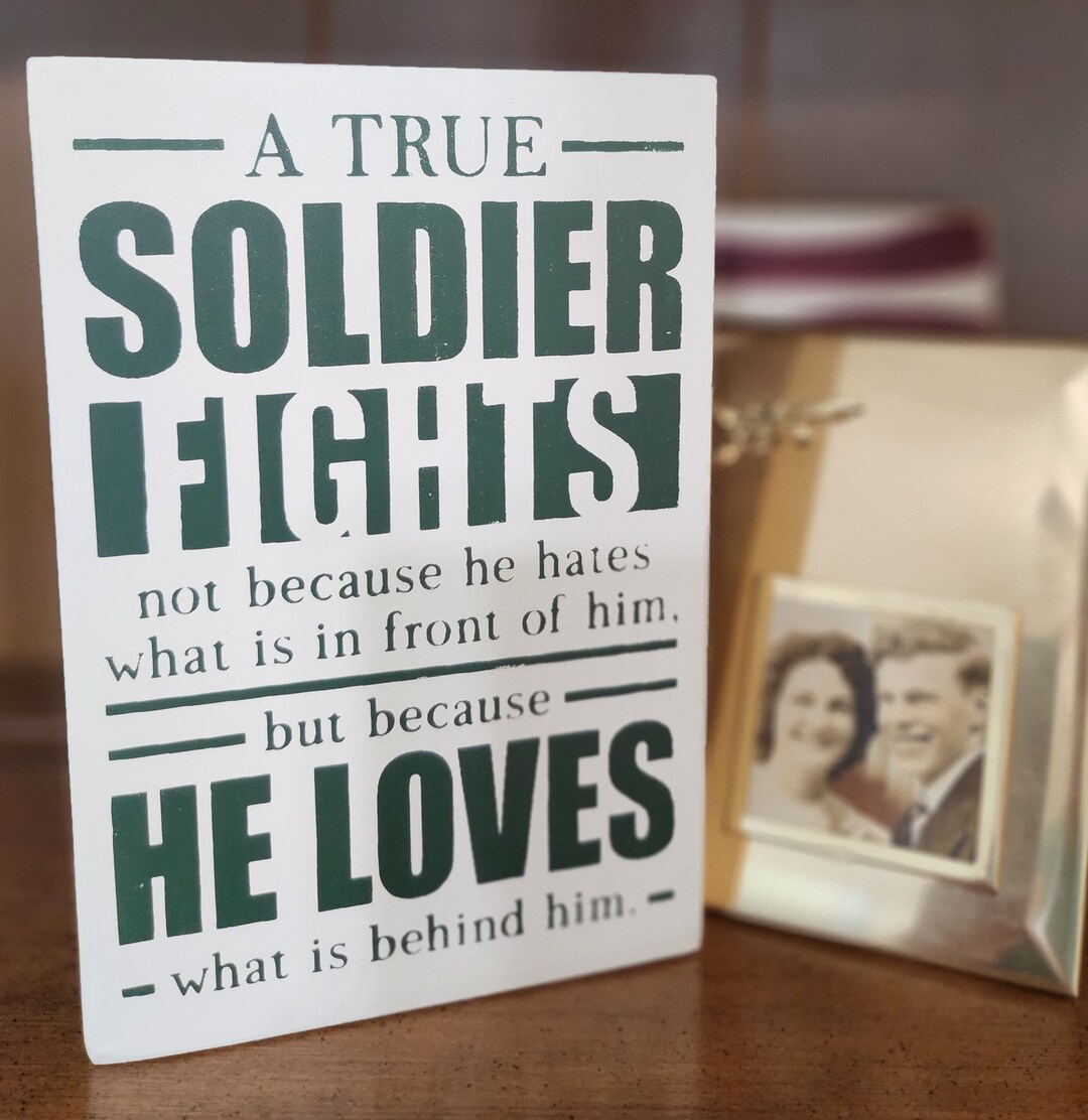 Solid Wood Soldier Veteran Sign | Military Tribute "a True Soldier ...