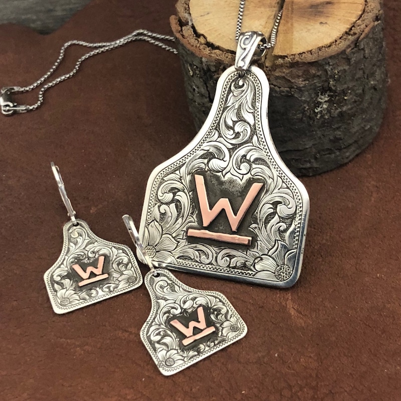 Cow Tag Necklace - Etsy