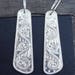 Sterling Silver Earrings, Hand Engraved, Western Bright Cut - Etsy