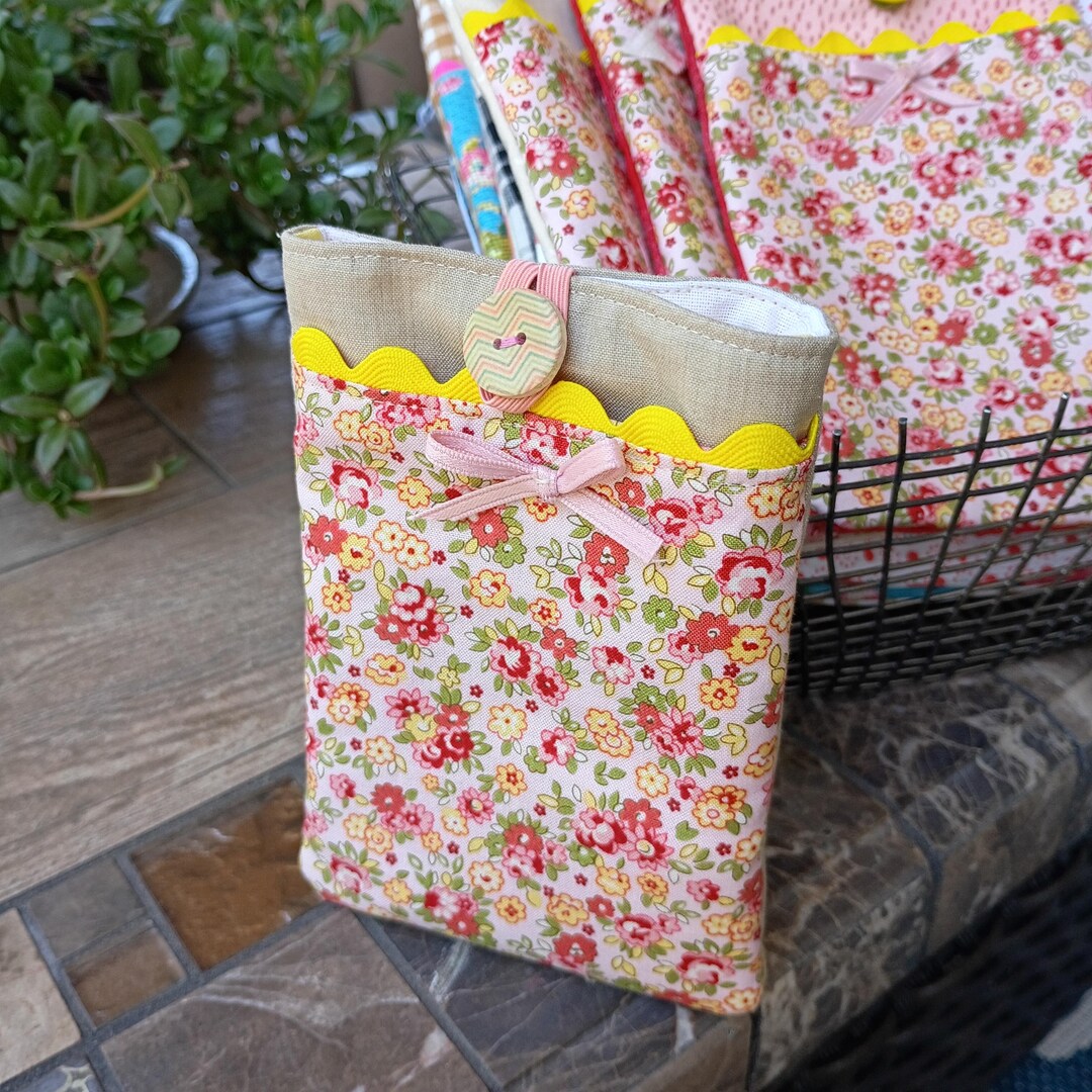 Padded Cotton Case: Book, Tablet, Phone - Handmade in Colorado 4.5X6.5 ...
