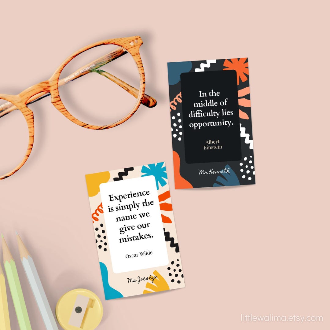 100pcs Custom Motivational Quotes Cards, Student End of Year Gifts ...