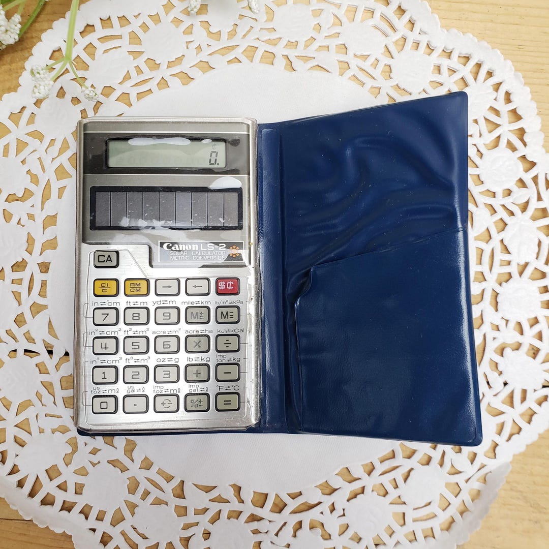 Vintage Canon LS-2 Solar Metric Calculator With Pouch Gift Idea - Etsy