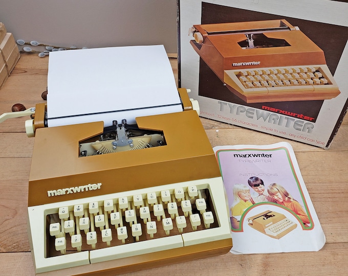 Marxwriter Typewriter 1970s Marx Toy Typewriter Plastic Made in Japan ...