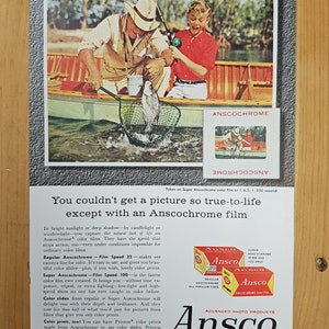 1958 ANSCOCHROME FILM Advertisement Original Magazine Ad Wall Art Home ...