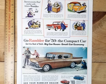Vintage 1959 Rambler Print Ad - Etsy