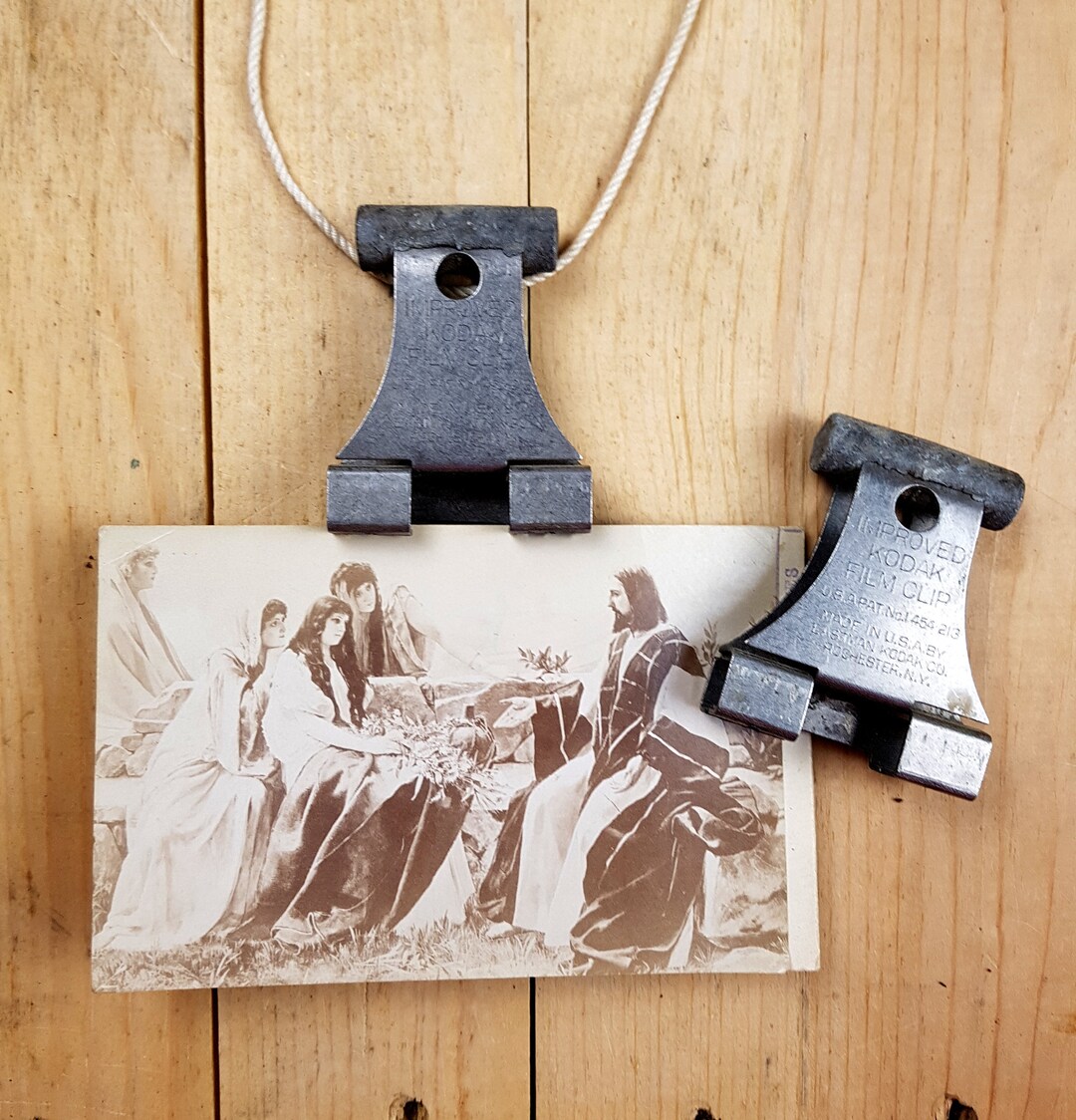 2 Large Vintage Negative KODAK Hanging Clips Film Hanging Clips Metal ...