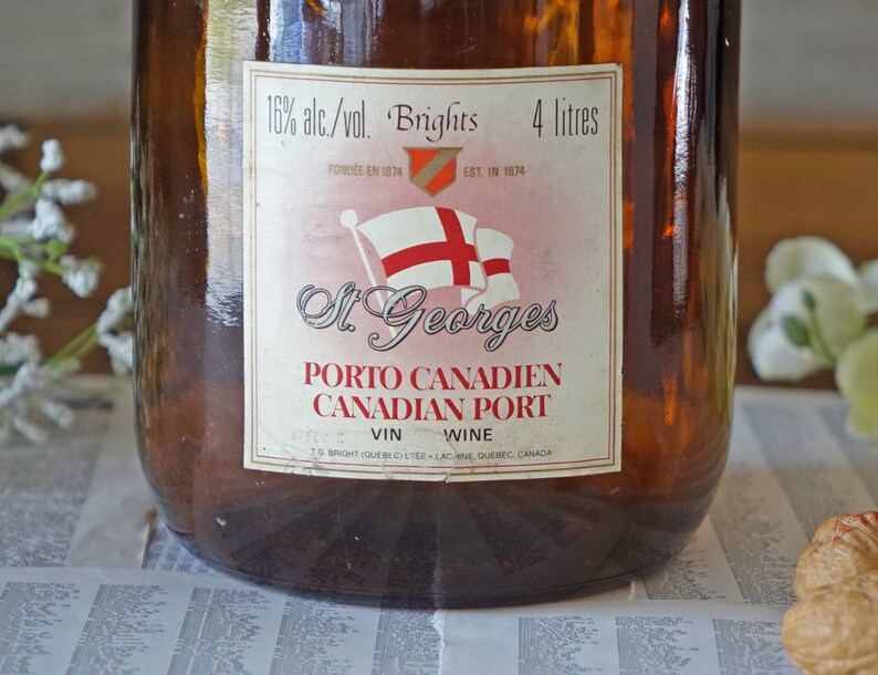 Vintage Amber Bottle Large Brown Glass Bottle Vintage Canadian - Etsy