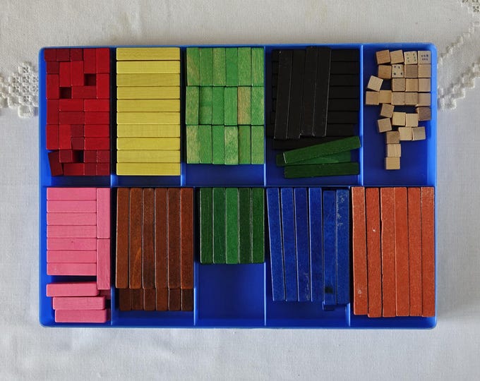 Vintage Cuisenaire Rods - Numbers in Colour - for Crafting, Teaching ...