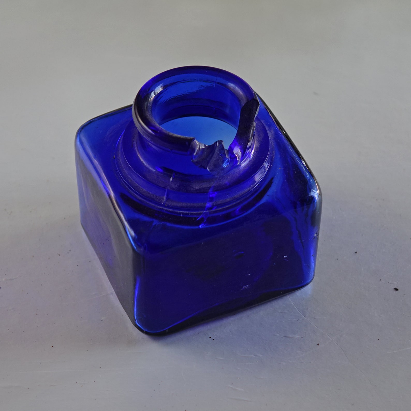 Antique Cobalt Blue Ink Bottle - Etsy