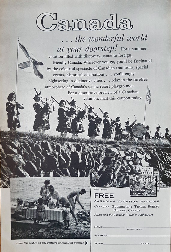 1959 CANADA Advertisement Retro Poster canada... the | Etsy