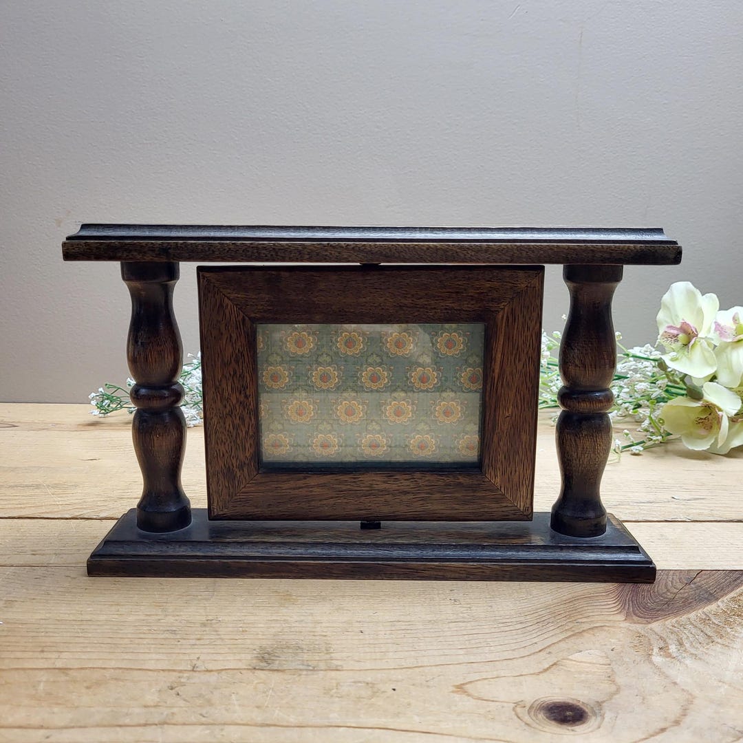 Vintage Wood Frame Revolving Frame Table Frame Gift Idea - Etsy