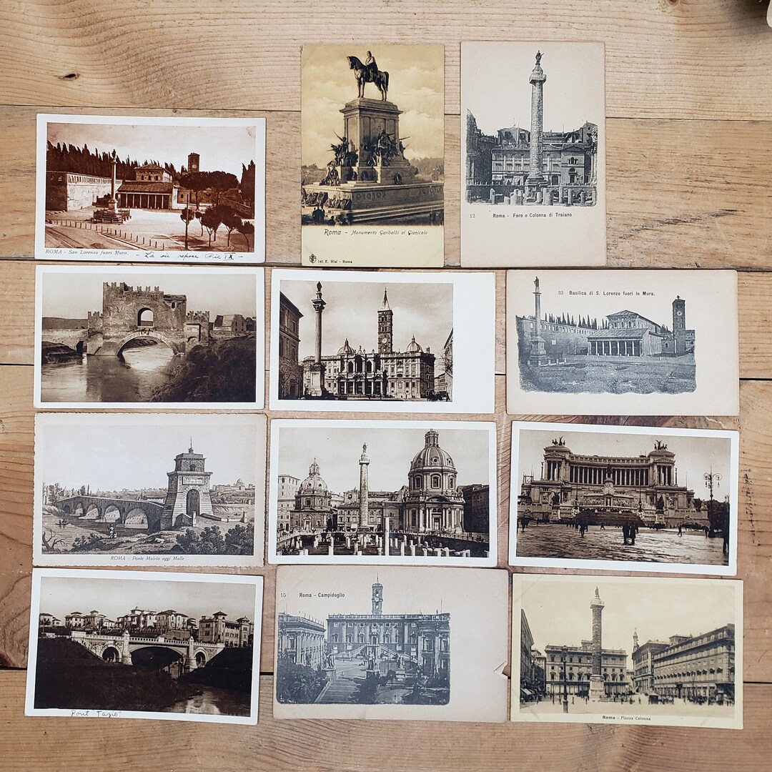 Vintage Rome Postcards 12 Sepia Postcards Italy Souvenirs (0202) - Etsy