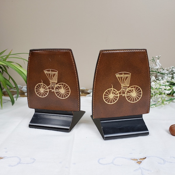 Leather Bookends - Etsy