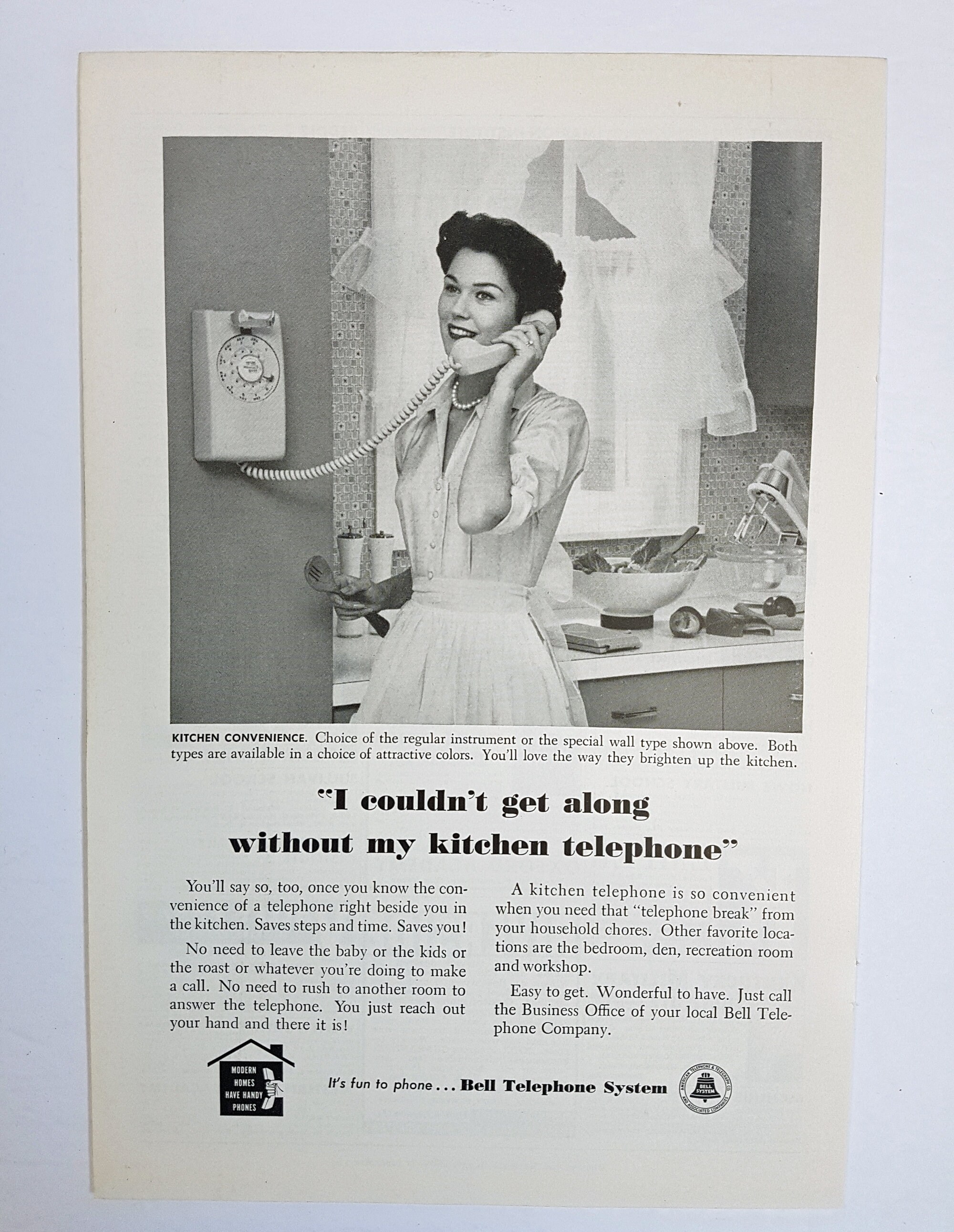 1958 BELL TELEPHONE SYSTEM Advertisement Original Magazine Ad - Etsy Canada