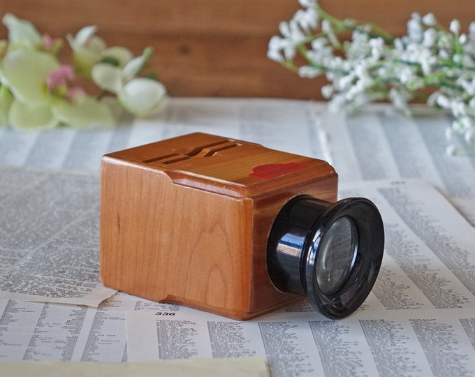 Vintage Wood Viewer REX in Original Box Chromat-o-scope Slides Viewer ...