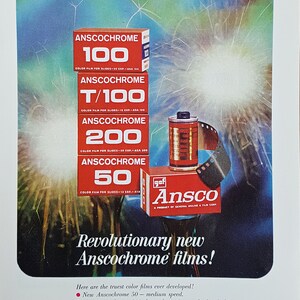 1963 ANSCOCHROME Films Advertisement Original Magazine Ad Wall Art Home ...
