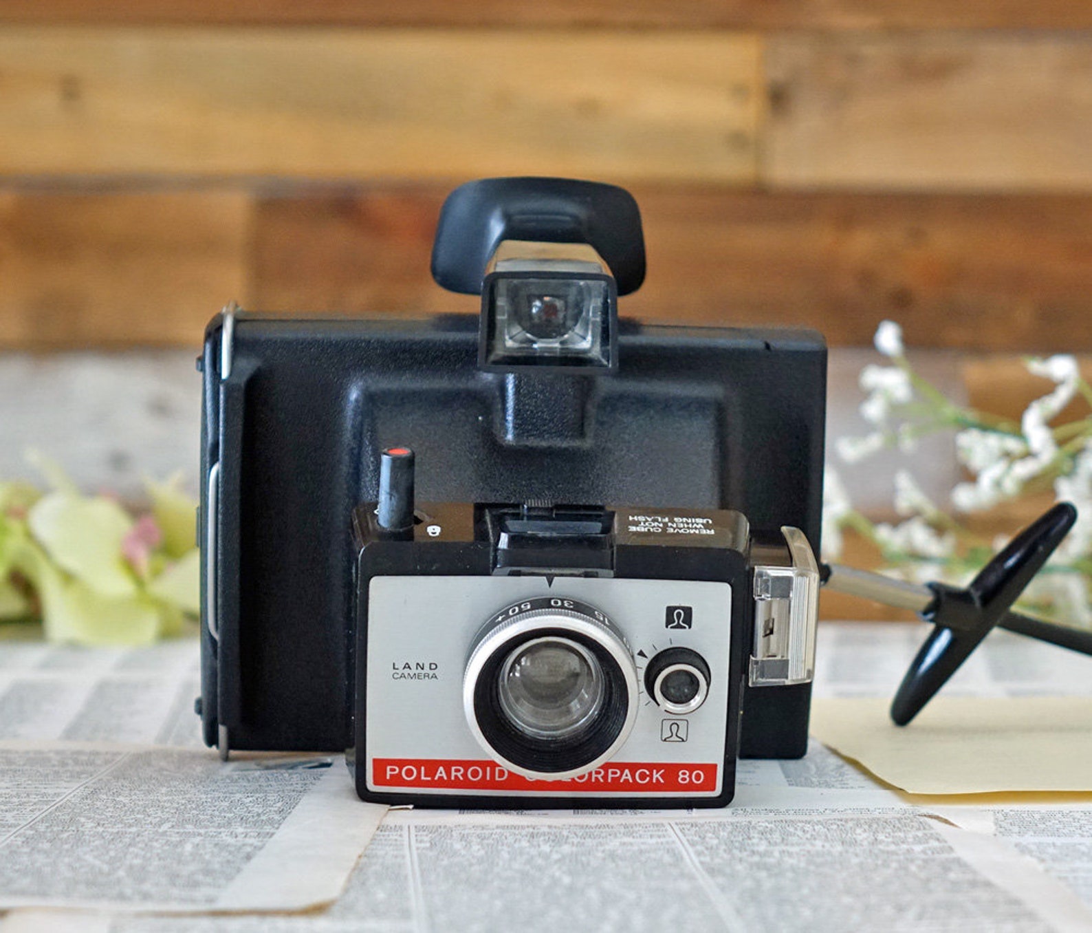 Vintage Polaroid Colorpack 80 Land Camera - Black Plastic Strap - Made ...