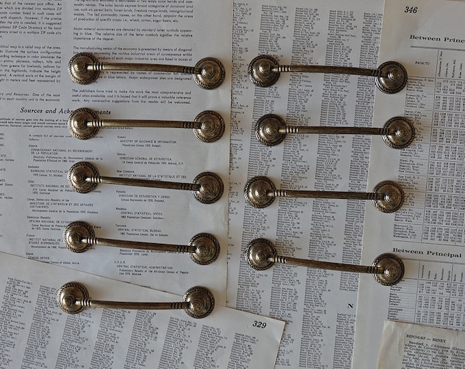 9 Vintage Metaldrawer Pulls Handles RETRO Handles Metal - Etsy