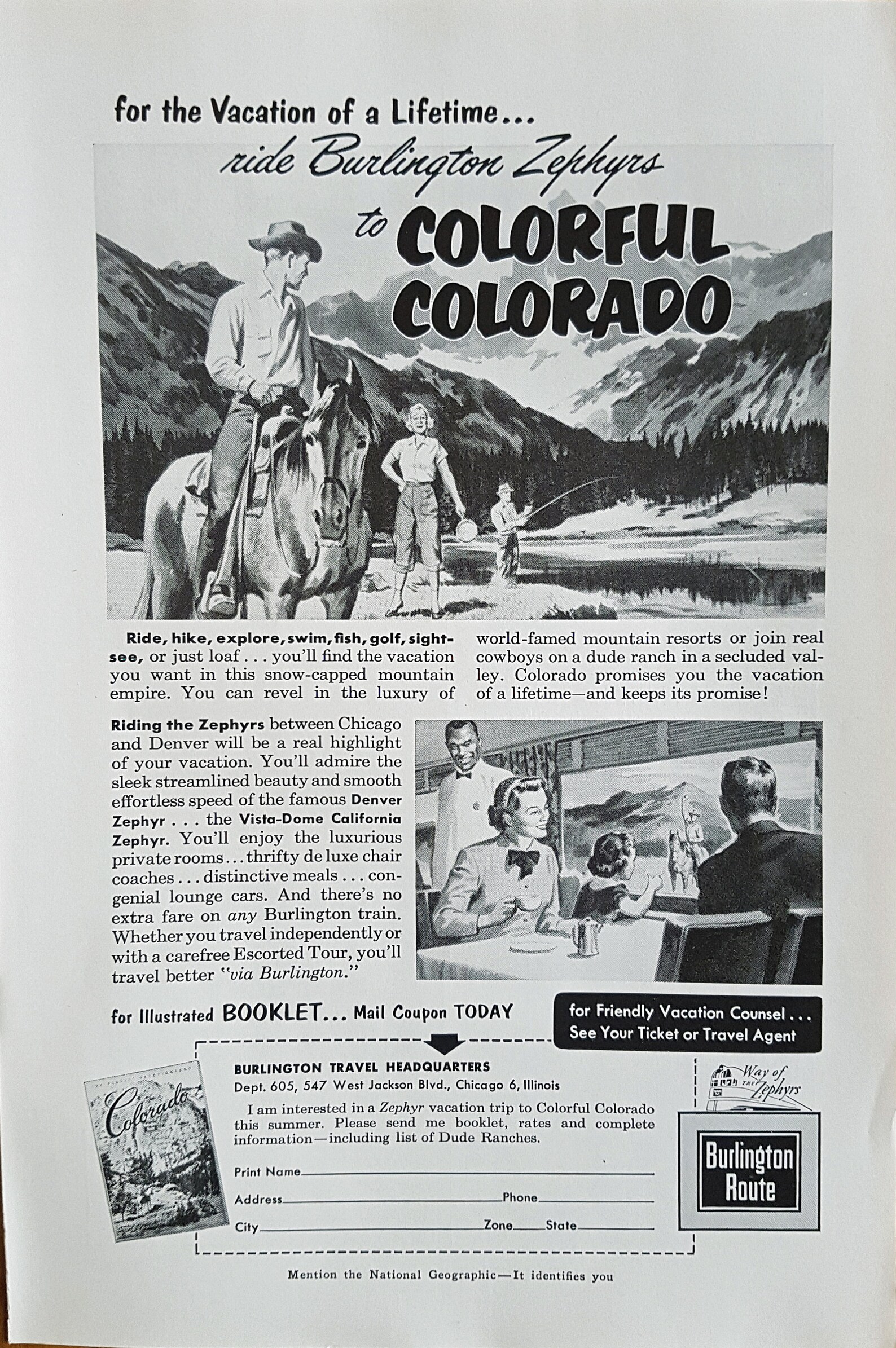 1954 COLORADO Print Ad Retro USA Advertisement - Etsy