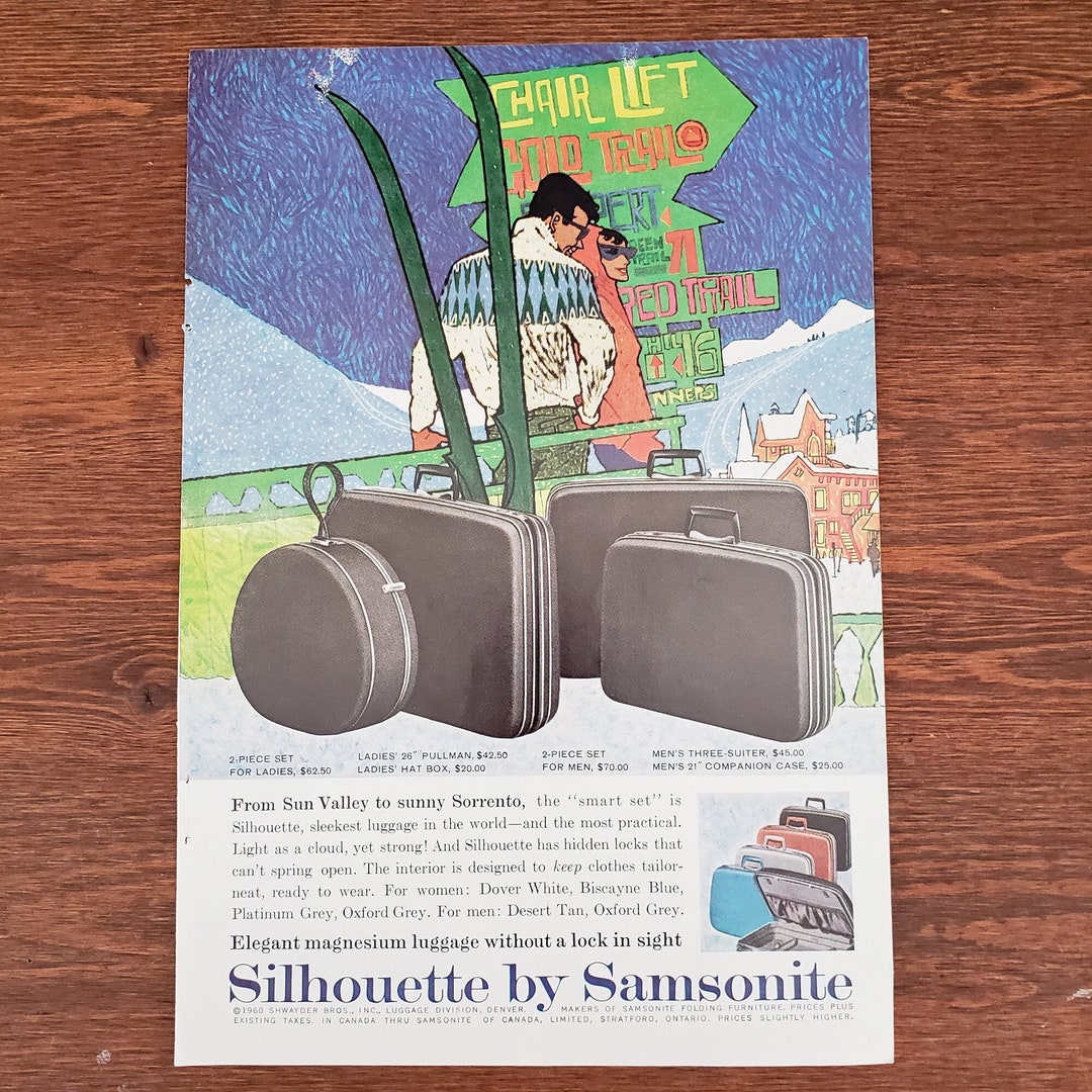 1960 SAMSONITE Advertisement Retro Print Ad Vintage Luggage Print - Etsy