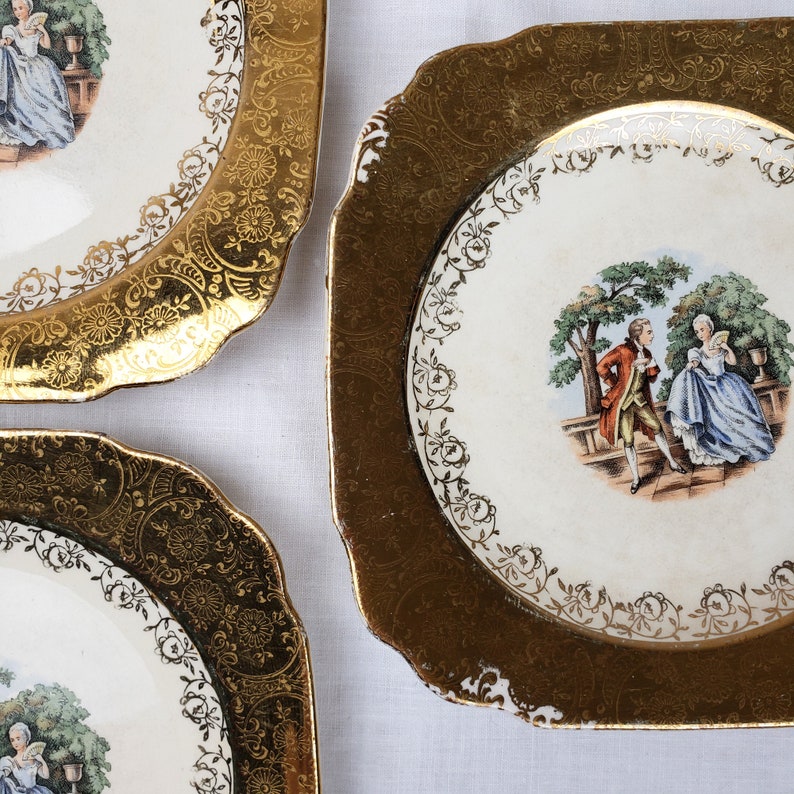 Vintage 1940's Dinner Plates Atlas China 22 Karat Gold - Etsy