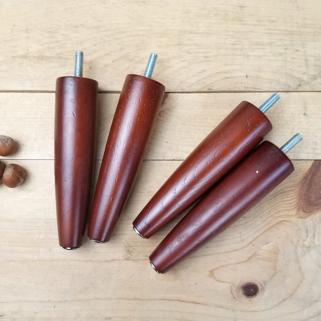 Vintage Wooden Legs Set of 4 Furniture Retro Decor Mid Century - Etsy