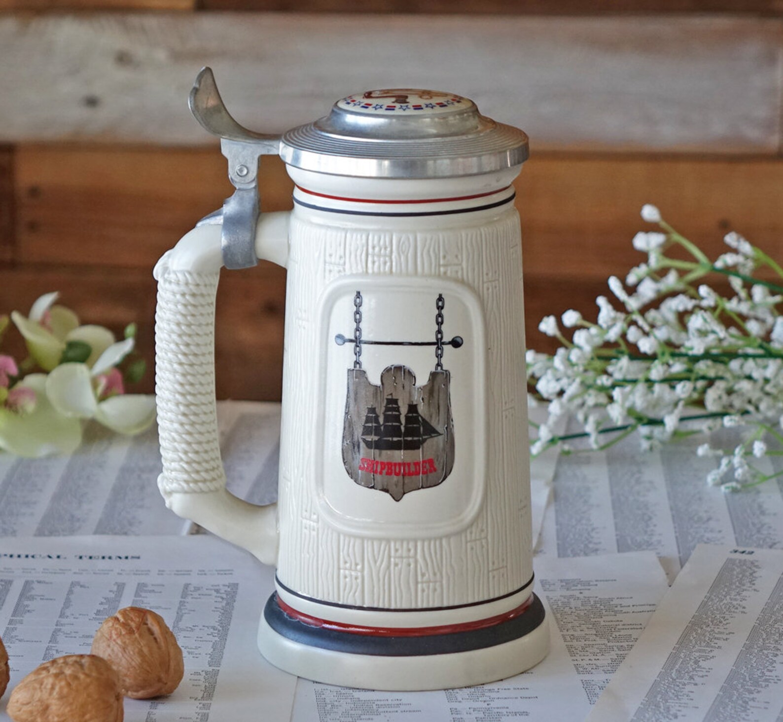 Vintage AVON Mug Stein Shipbuilder Ceramic Mug Large BEER | Etsy