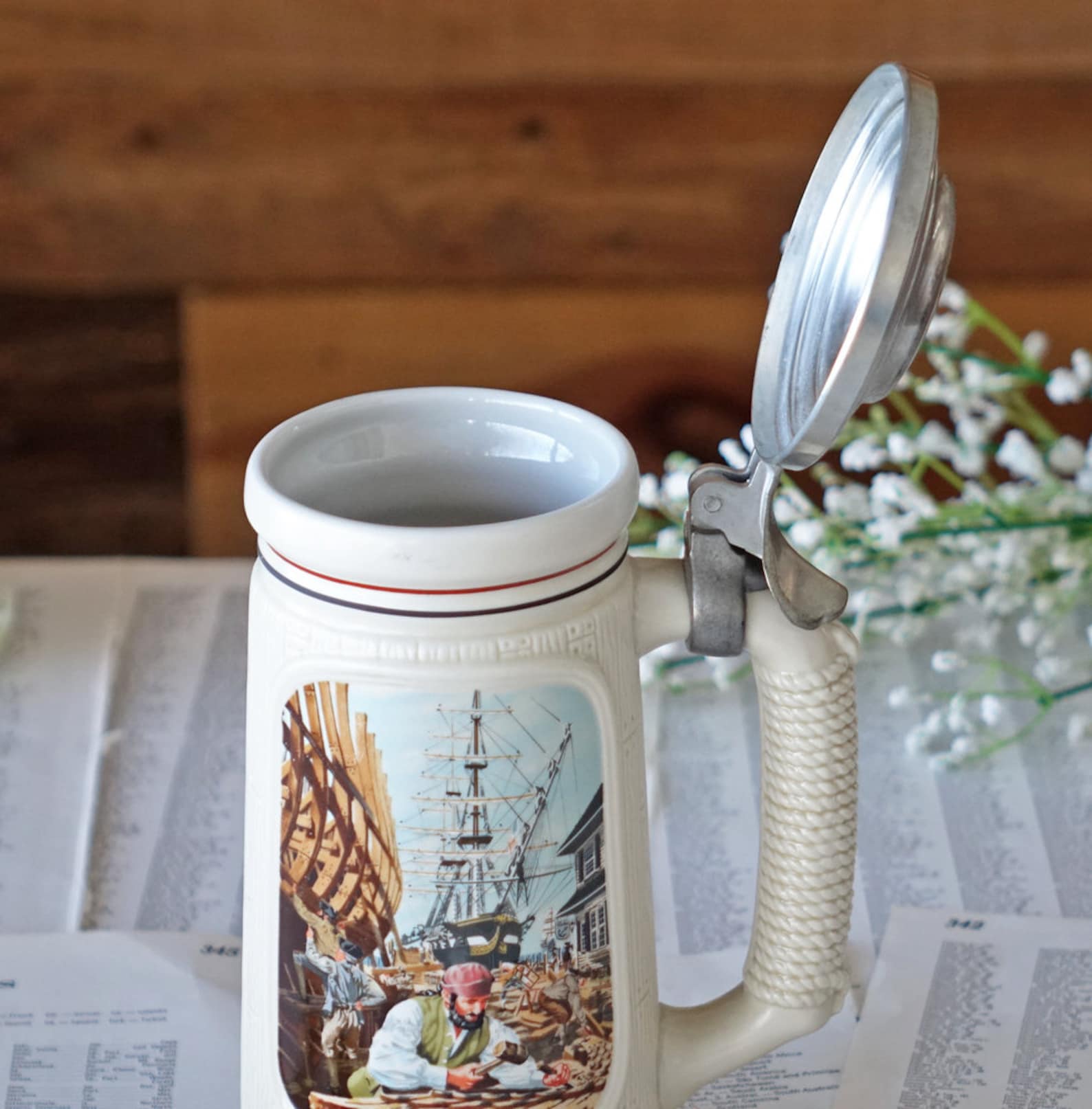 Vintage AVON Mug Stein Shipbuilder Ceramic Mug Large BEER | Etsy