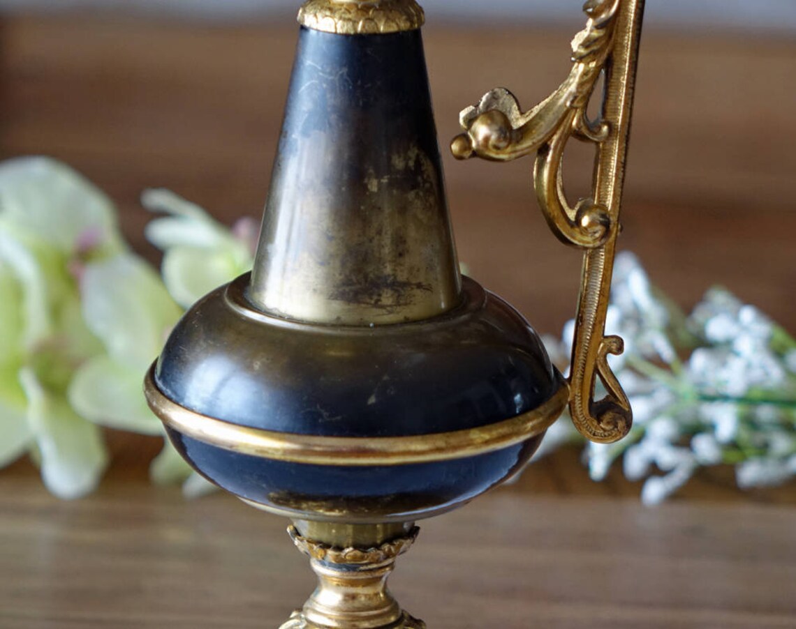 Vintage Brass Decorative Urn Candlestick - Etsy