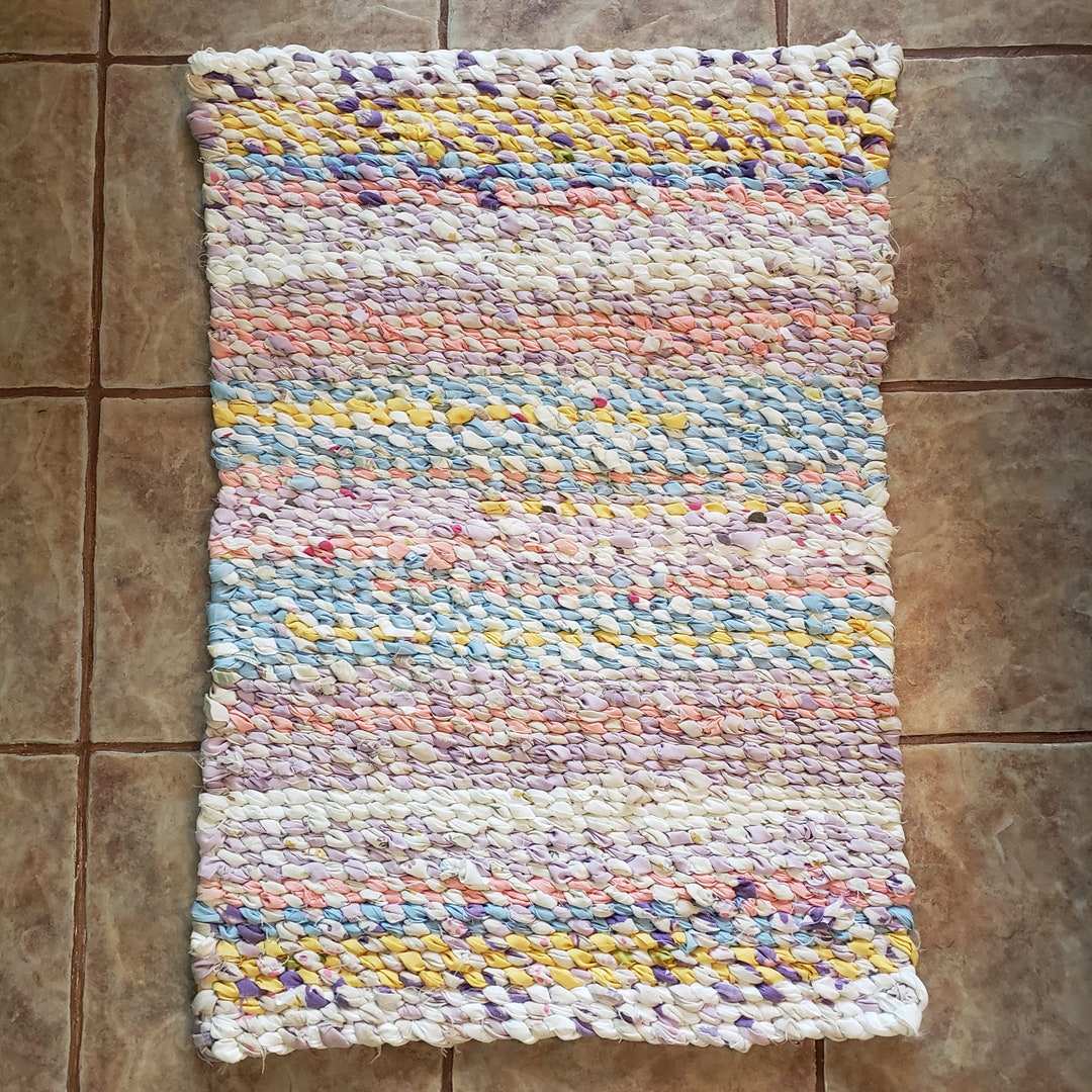 Rag Rug Pastel Spring Color - Rag Rug Weaving - Handmade Shabby Chic ...