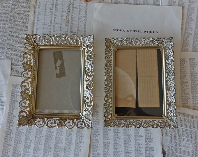 Victorian Small Frames Set of Two Picture Frames Shabby Chic Decor ...